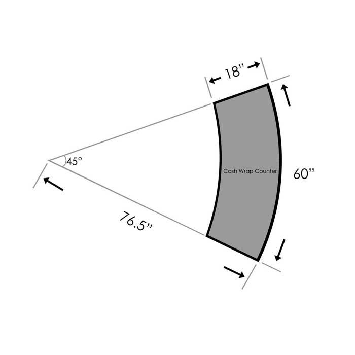 Circular Cash Wrap Counter | Round Retail Cash Wrap Subastral