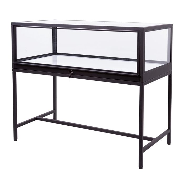 Glass Showcase Display with Sliding Deck Subastral