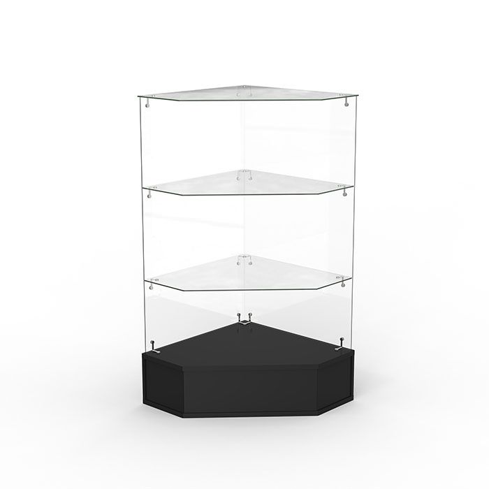 Frameless Glass Corner Display Cabinet Subastral