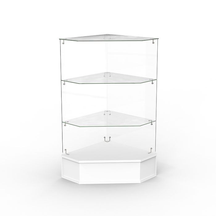 Frameless Glass Corner Display Cabinet Subastral