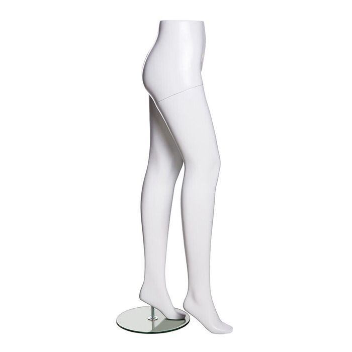 Matte White Mannequin Legs Female With Metal Base Subastral