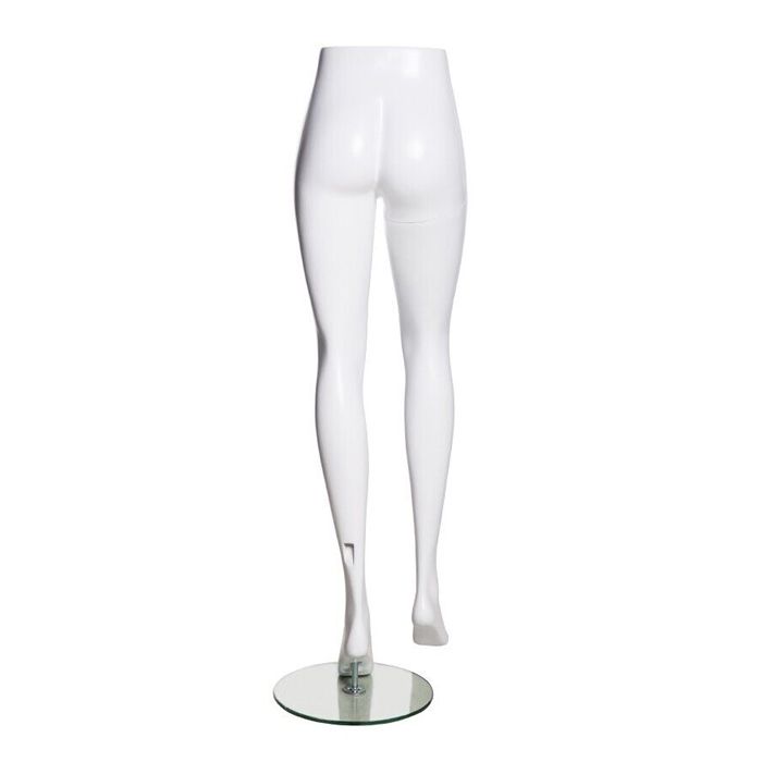Matte White Mannequin Legs Female With Metal Base Subastral