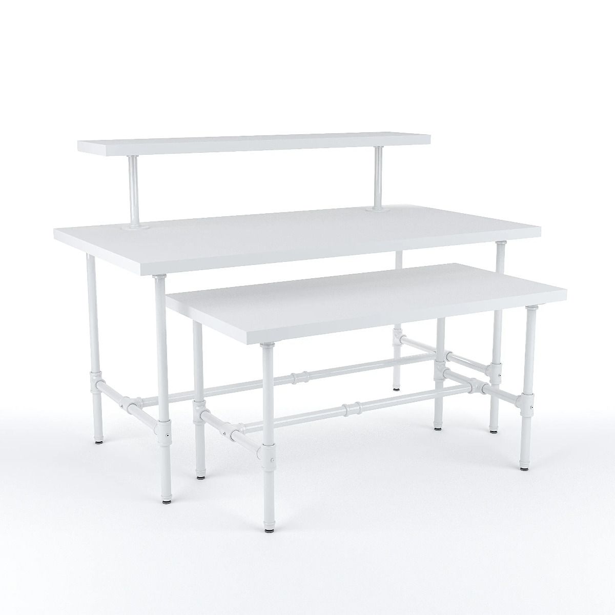 Retail Nesting Tables - White Pipeline Subastral