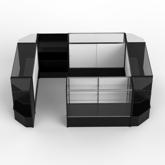 Modular Cash Wrap Station with Lights and Locks Subastral