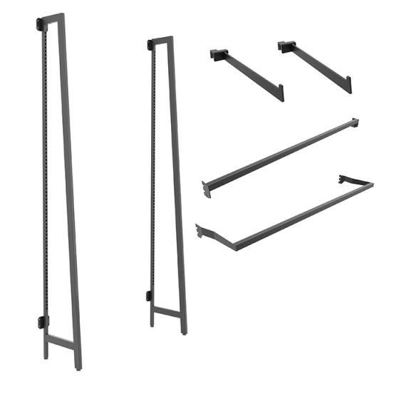 Wall Mounted Outrigger with U-Shaped Hangrail and Faceouts Subastral