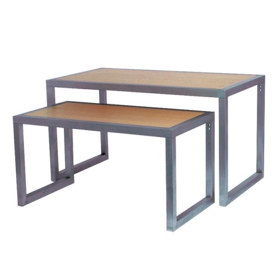 Retail Nesting Tables with Maple Laminate Finish Subastral