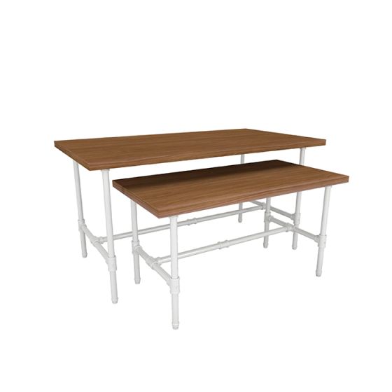 Retail Nesting Tables - White Pipeline Subastral